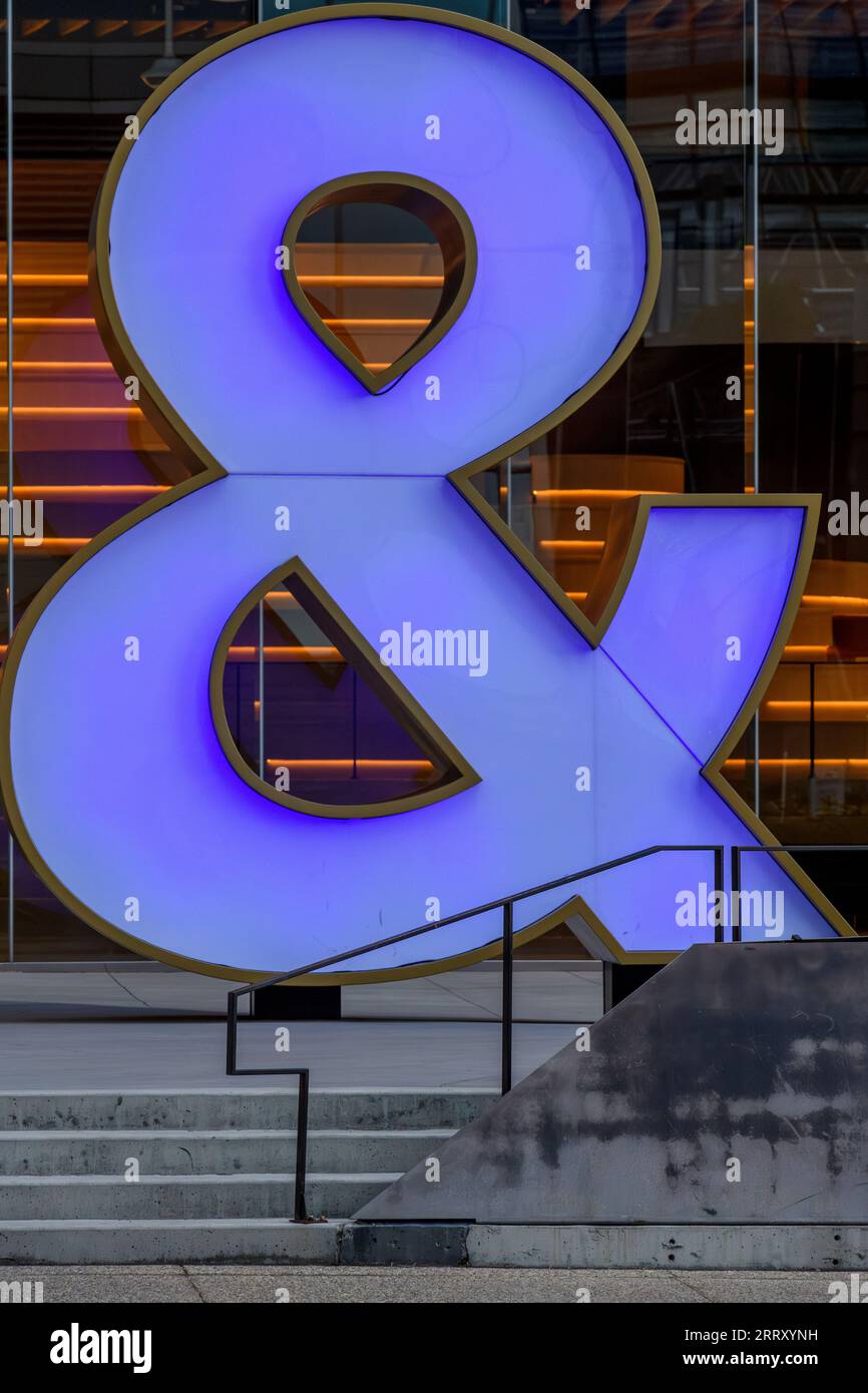 Ampersand sculpture in front of an office building in downtown Calgary ...