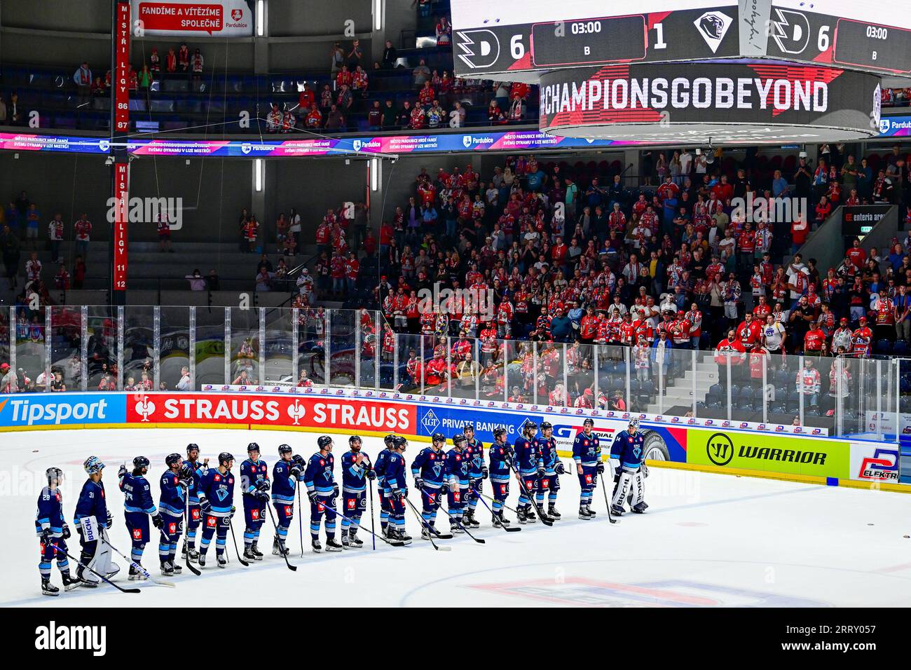 Pardubice, Czech Republic. 09th Sep, 2023. ERC Ingolstadt players after ...