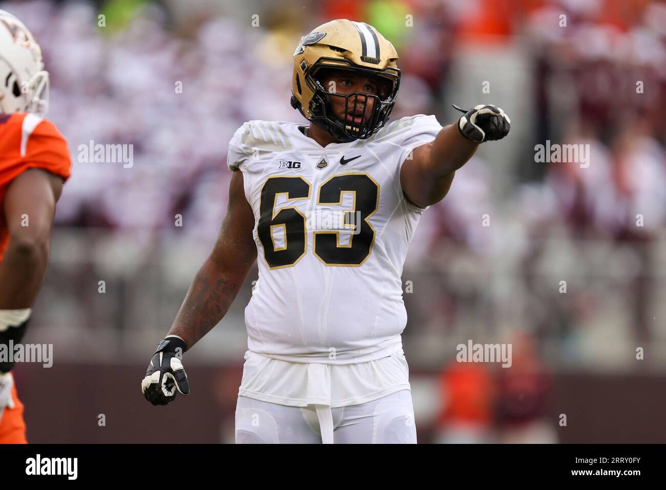 September 9, 2023: Purdue Boilermakers offensive lineman Marcus Mbow ...