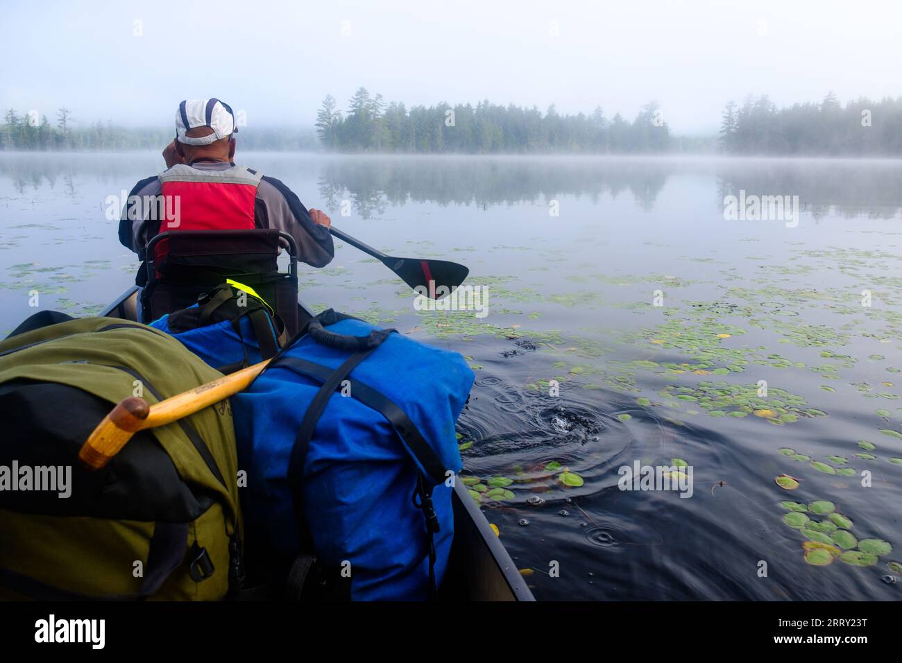 Canoeing in the Adirondack Mountains of New York State, USA, Essex ...