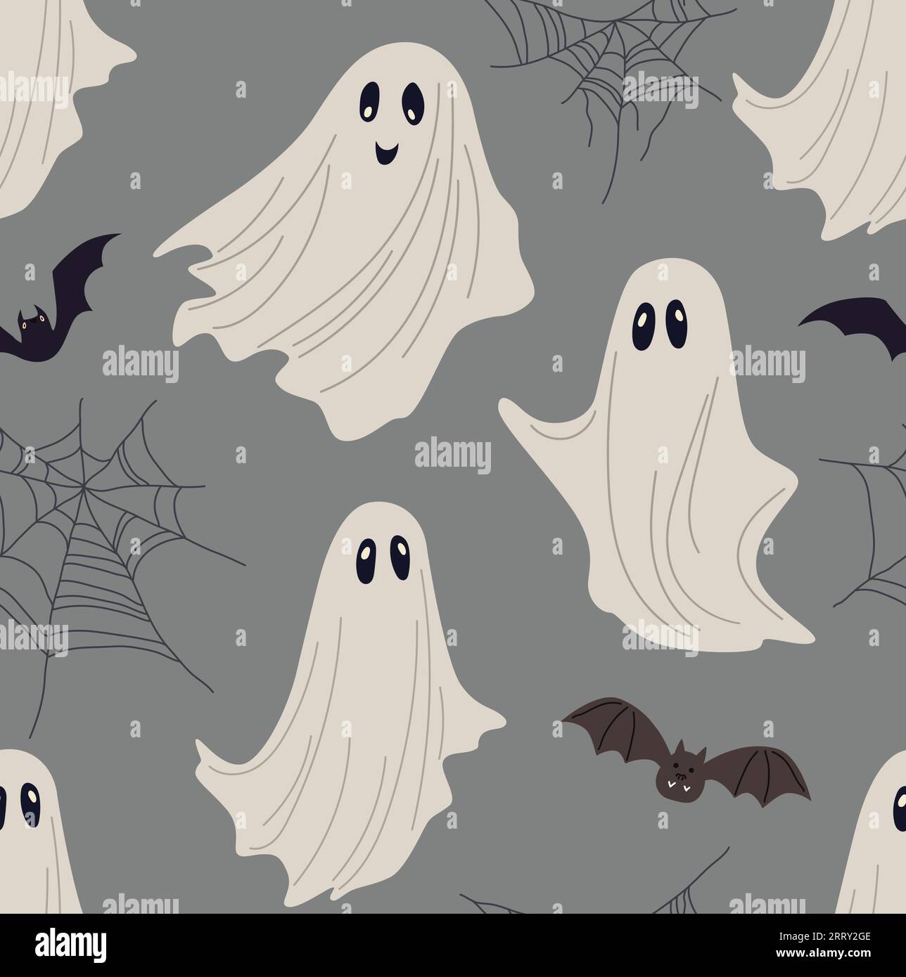 Pattern cute ghosts in Stock Vector Images - Alamy