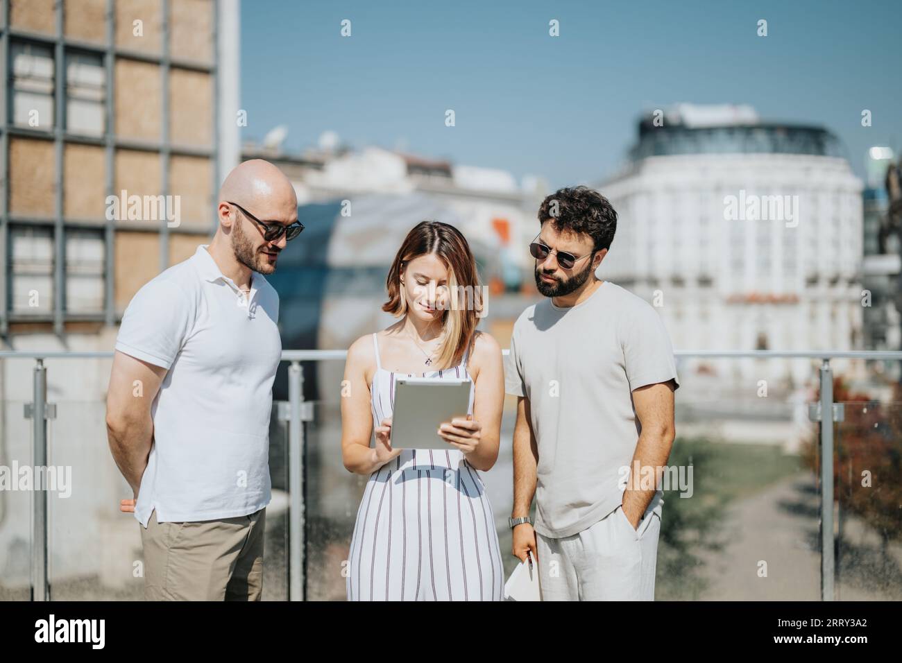 Successful Architects Collaborating on Modern Building Design Stock ...