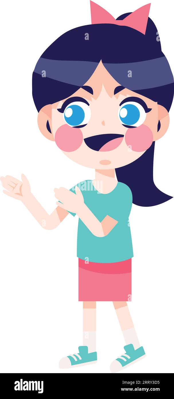 girl speaking character icon Stock Vector Image & Art - Alamy