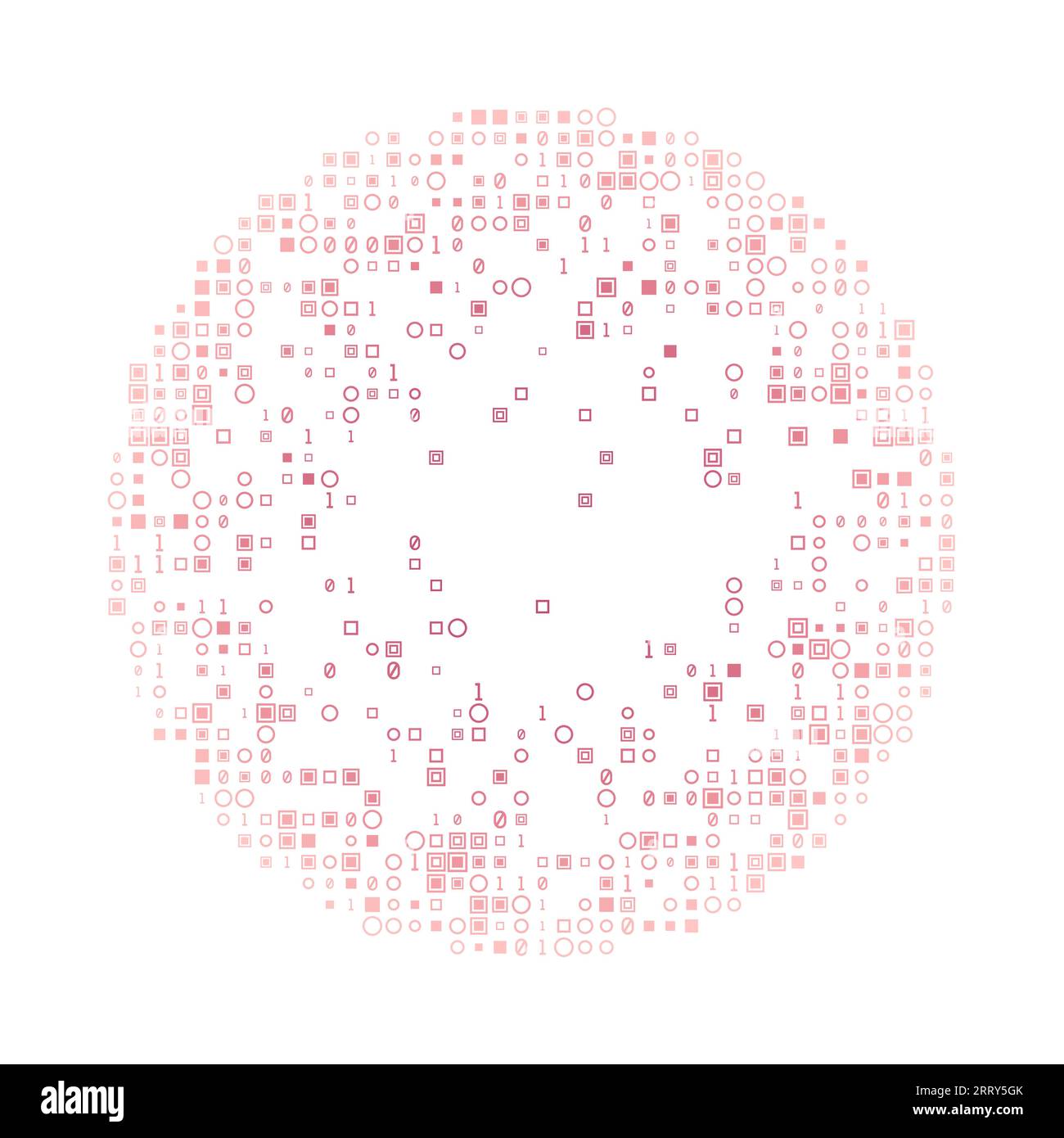 Artistic geometric matrix background in dark pink colors. Beautiful ...