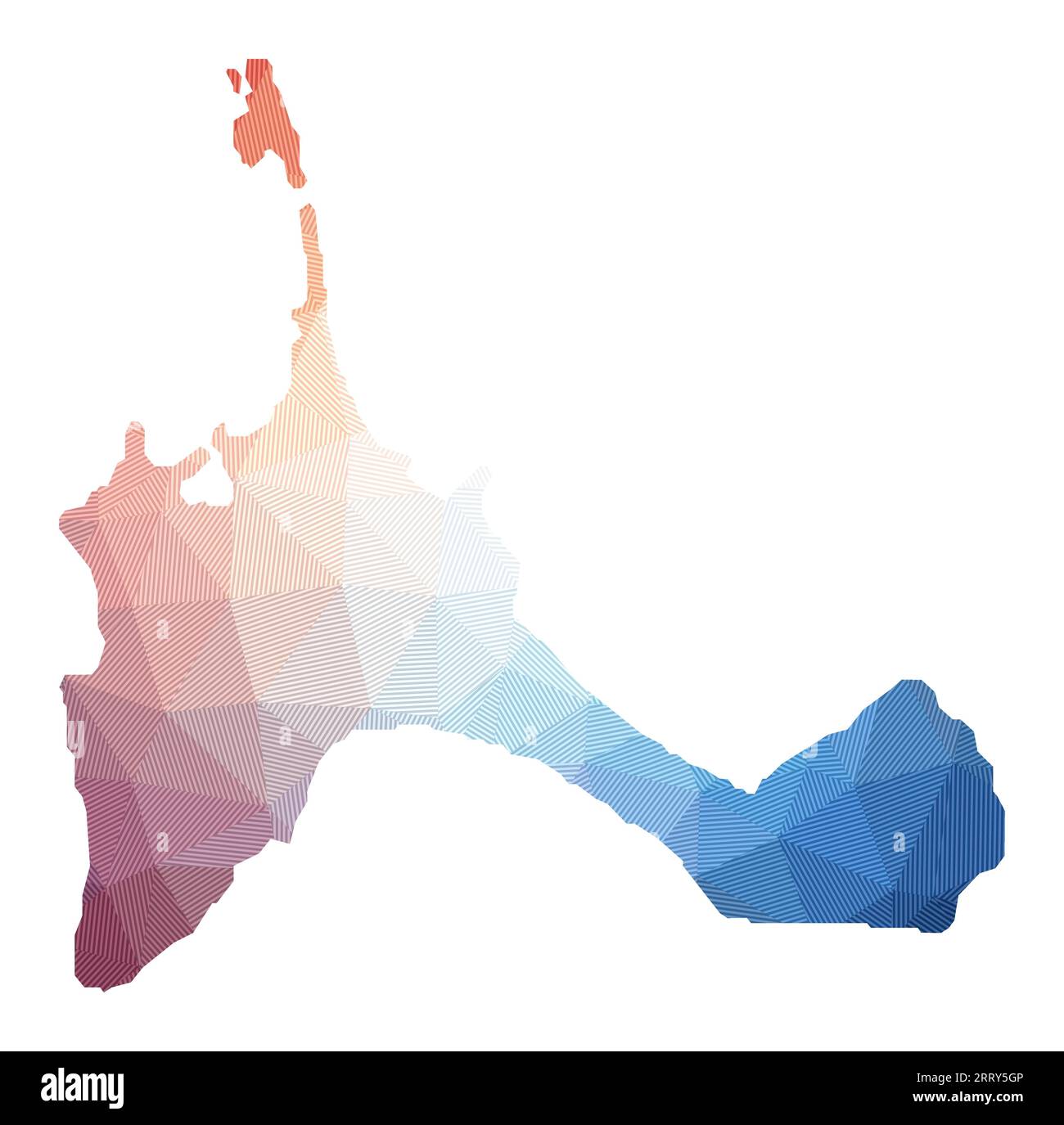 Map of Formentera. Low poly illustration of the island. Geometric ...