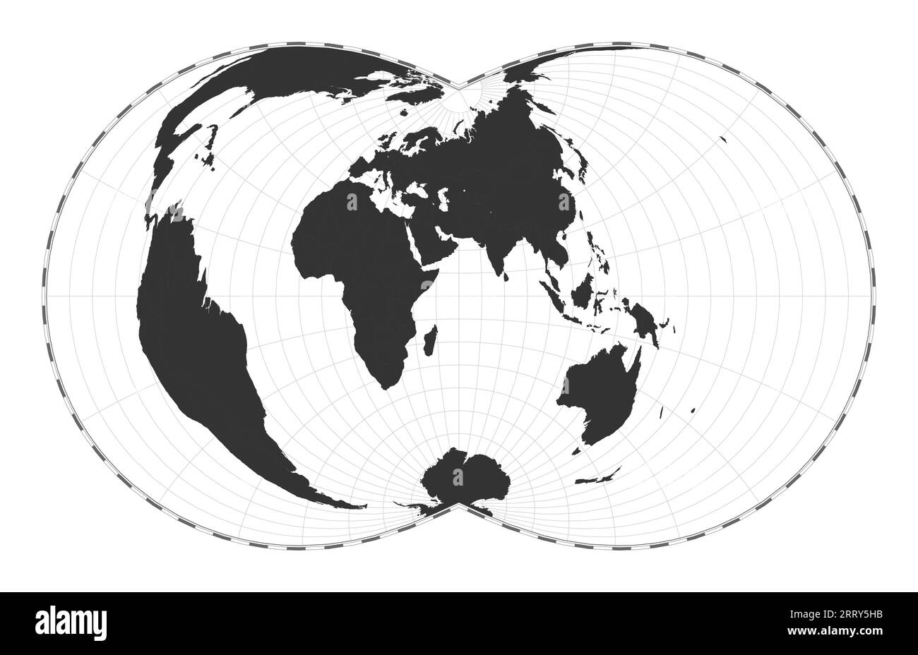 Polyconic projection map hi-res stock photography and images - Alamy