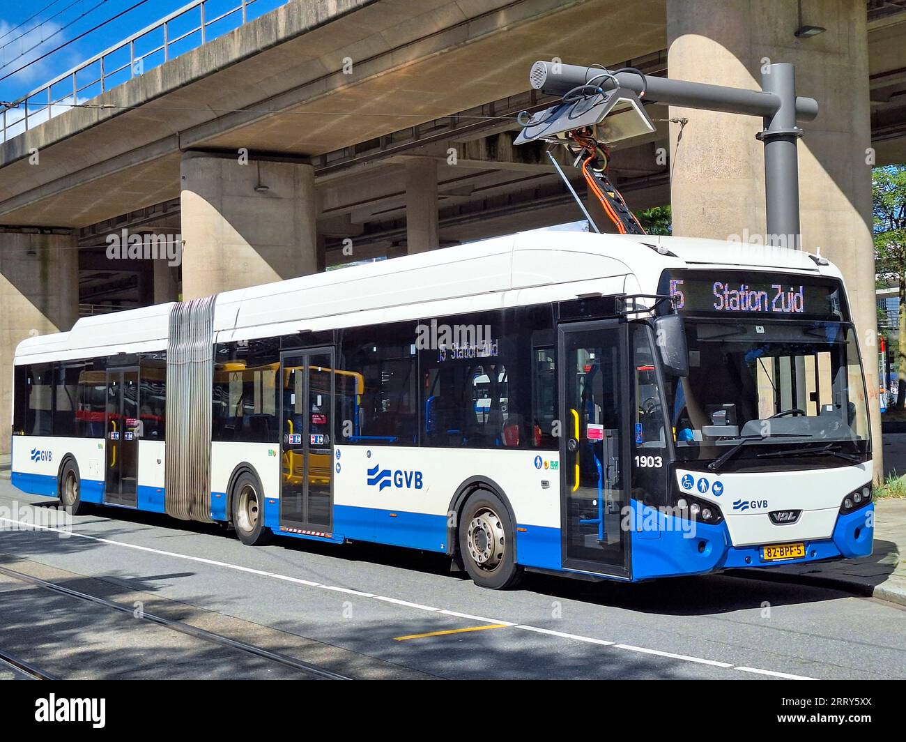 VDL Citea VDL Citea SLFA-180 articulated Electric city bus by GVB in Amsterdam City the ...