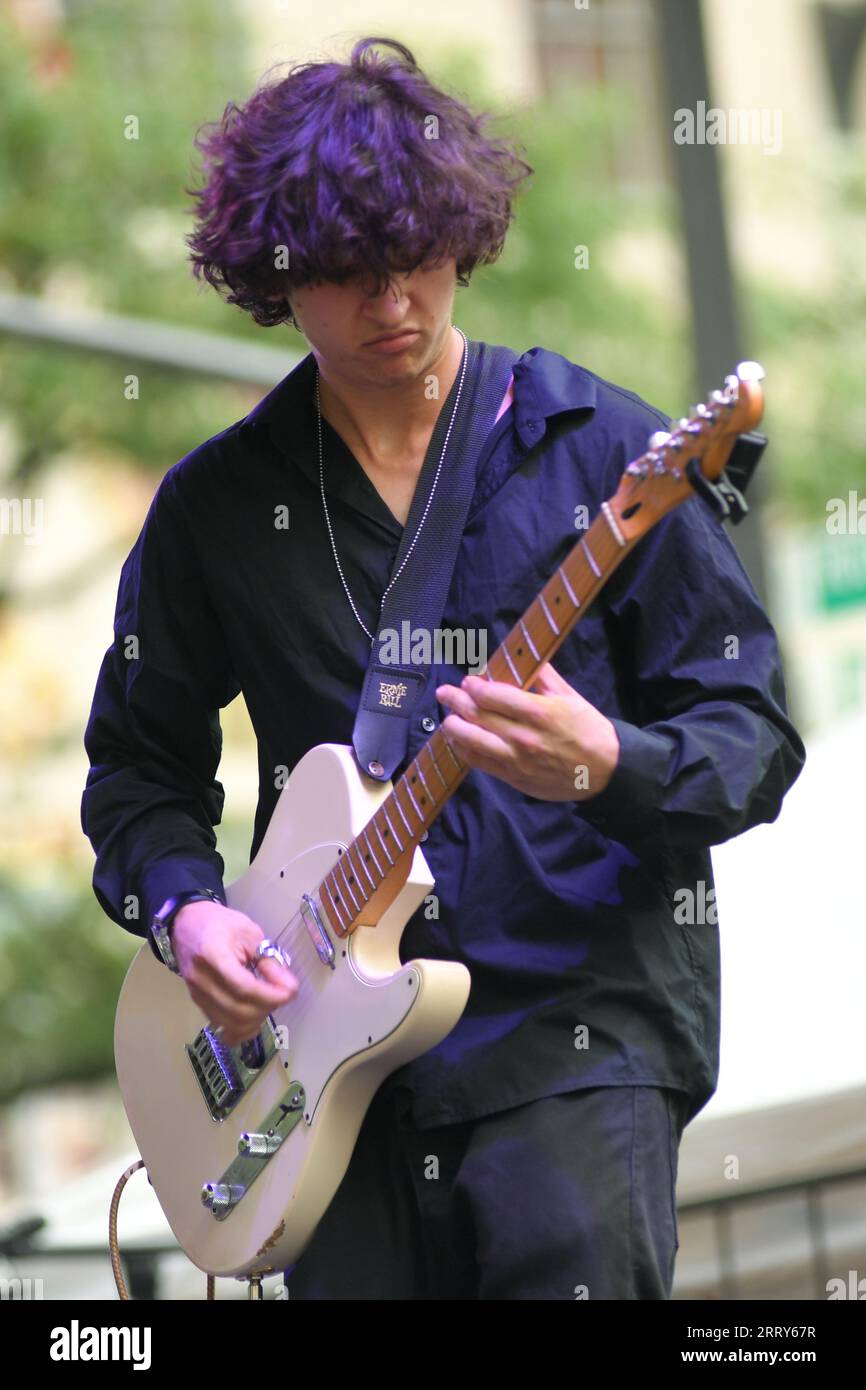 New York, USA. 09th Sep, 2023. Che band performing at indieplaza at ...