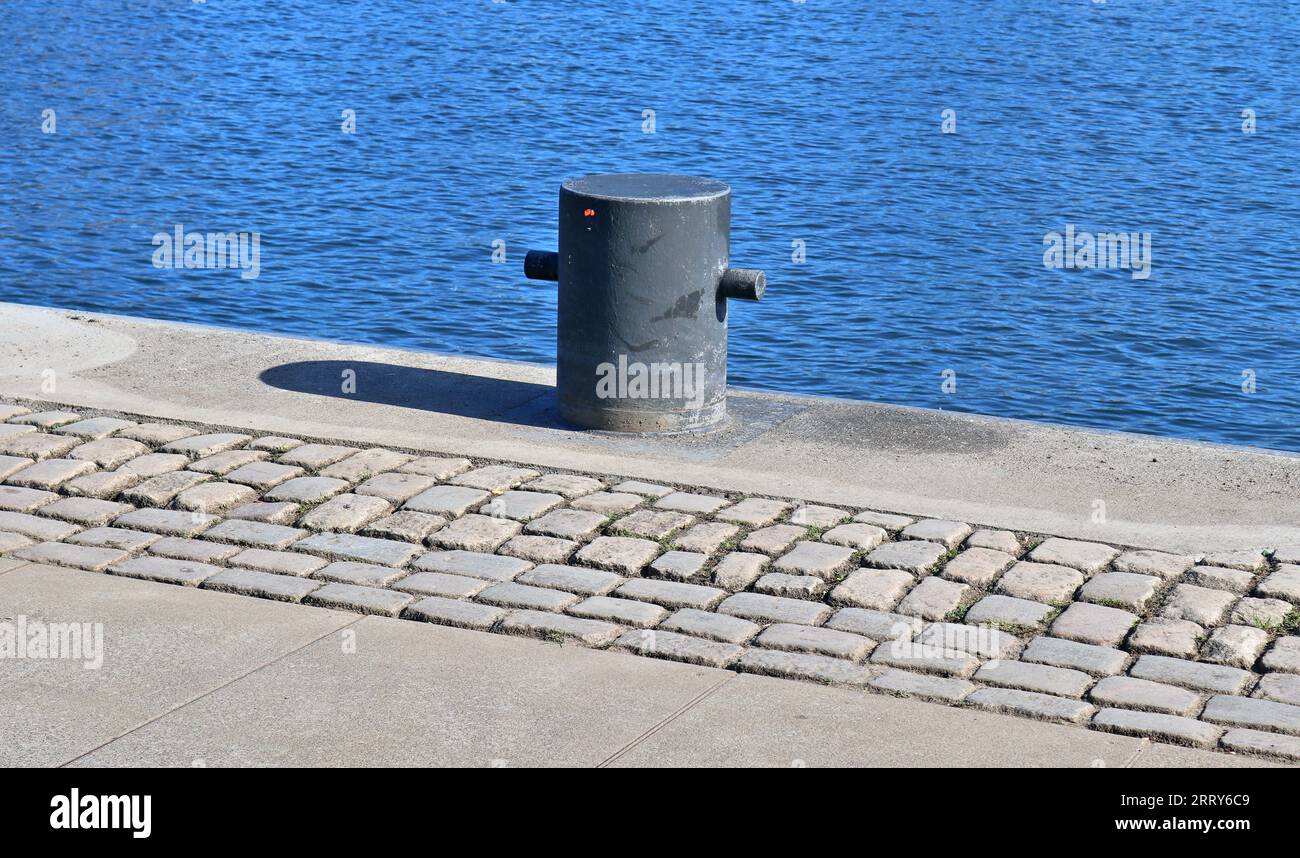 Different Bollards And Technical Installations Of Vessel Traffic At A ...