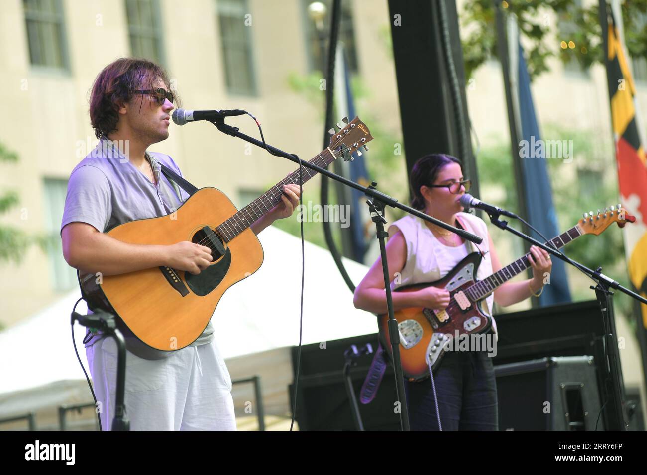 New York, USA. 09th Sep, 2023. Purr 1 band performing at indieplaza at ...