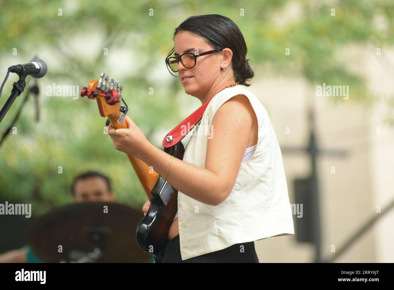 New York, USA. 09th Sep, 2023. Purr 1 band performing at indieplaza at ...