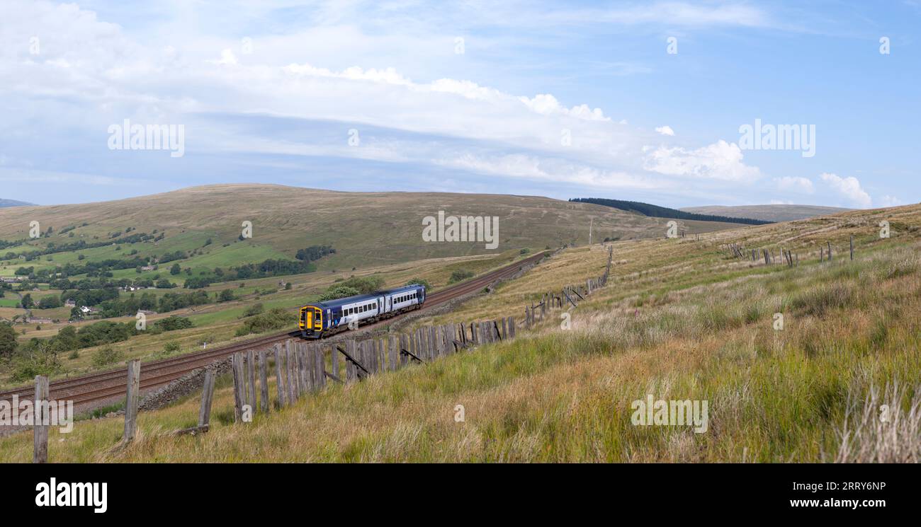 Northern Rail class 158 diesel multiple unit train in Dentdale, Cumbria ...