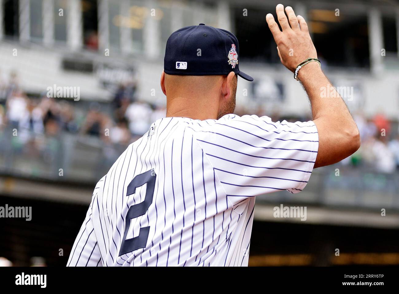 Former New York Yankees' Derek Jeter is seen during Yankees Old-Timers' Day ceremony before a ...