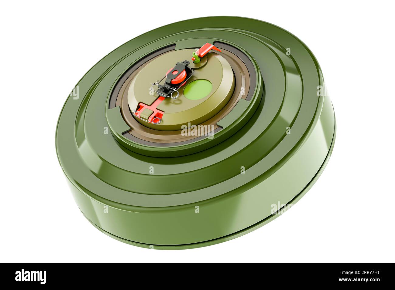 Anti-tank blast mine, 3D rendering isolated on white background Stock ...