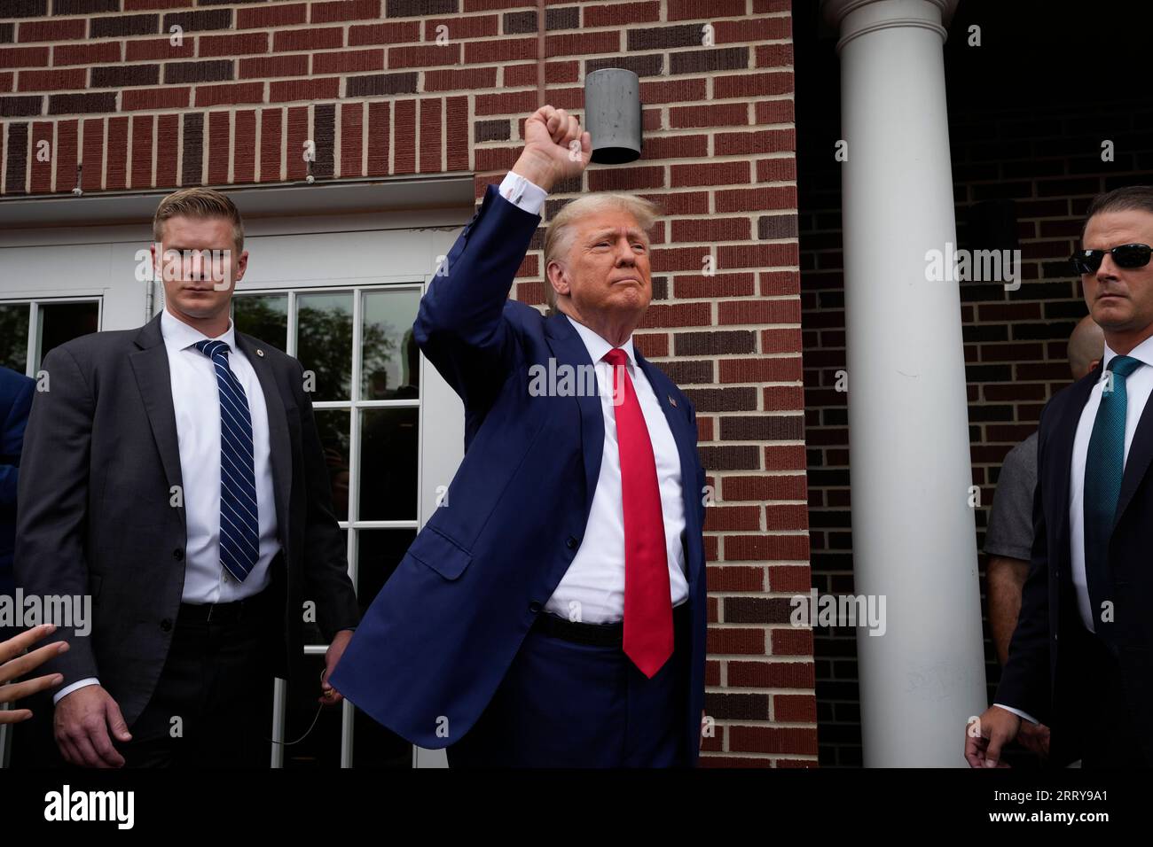 Former President Donald Trump visits the Alpha Gamma Rho, agricultural ...