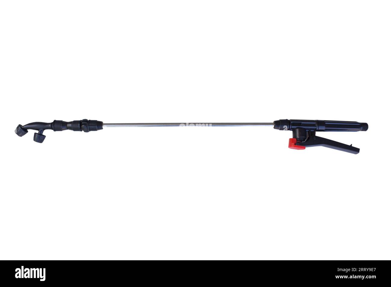 Rod with spray gun for herbicides on a white background, accessories ...