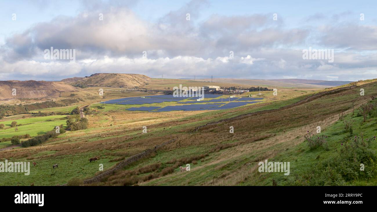 Cwmbargoed disposal point, and Cwm Bargoed solar farm, Meythr Tydfil ...