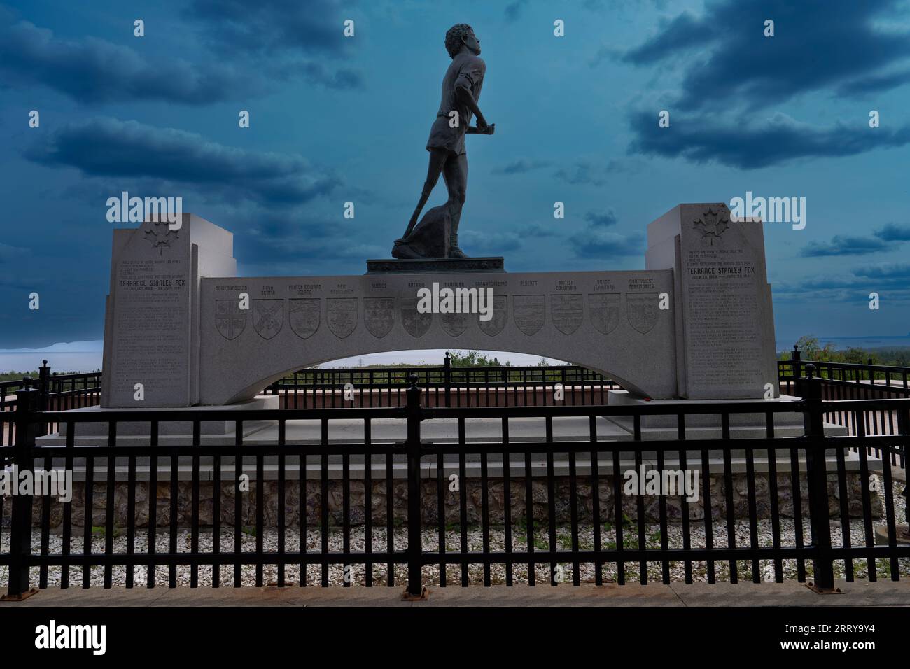 Terry Fox (1958-1981) Monument on the shore of Lake Superior in Thunder ...