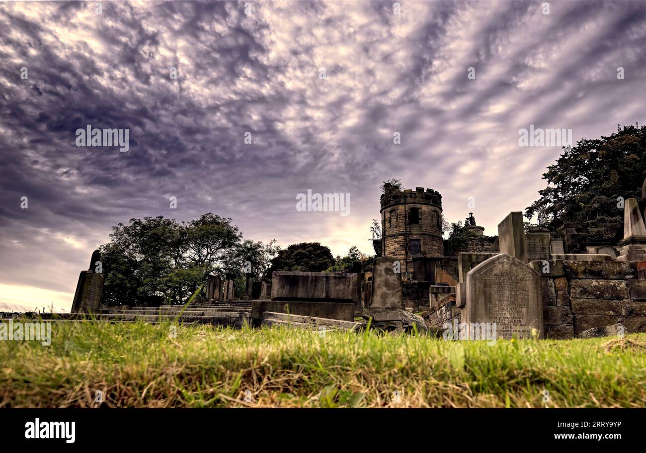Eternal Rest: A Glimpse into Edinburgh's Historic Cemetery Stock Photo ...