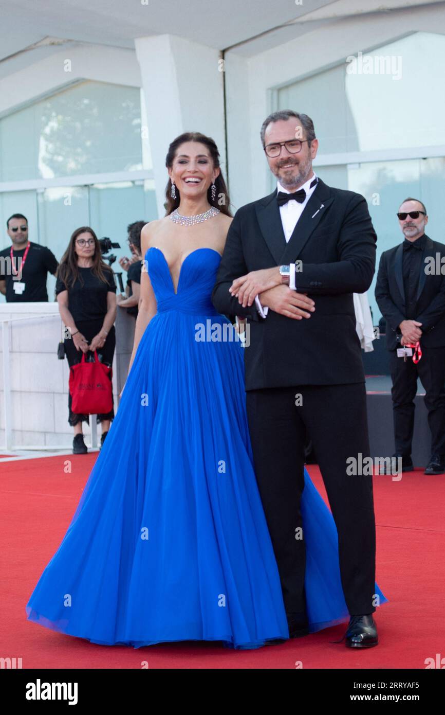Venice, Italy. 09th Sep, 2023. Caterina Murino and Edouard Rigaud ...