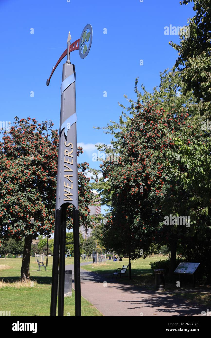 Weavers Fields, named to commemorate the historic local silk weaving ...