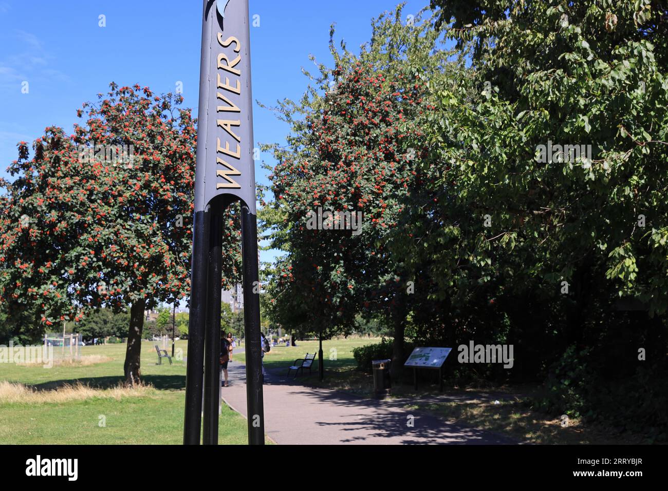 Weavers Fields, named to commemorate the historic local silk weaving ...
