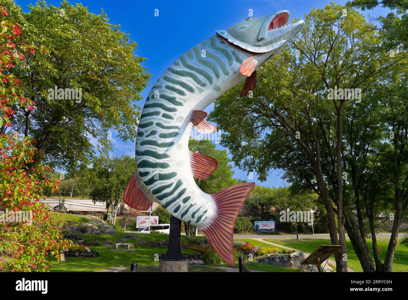 At 40 feet tall, Huskie the Muskie is an outdoor sculpture of a ...