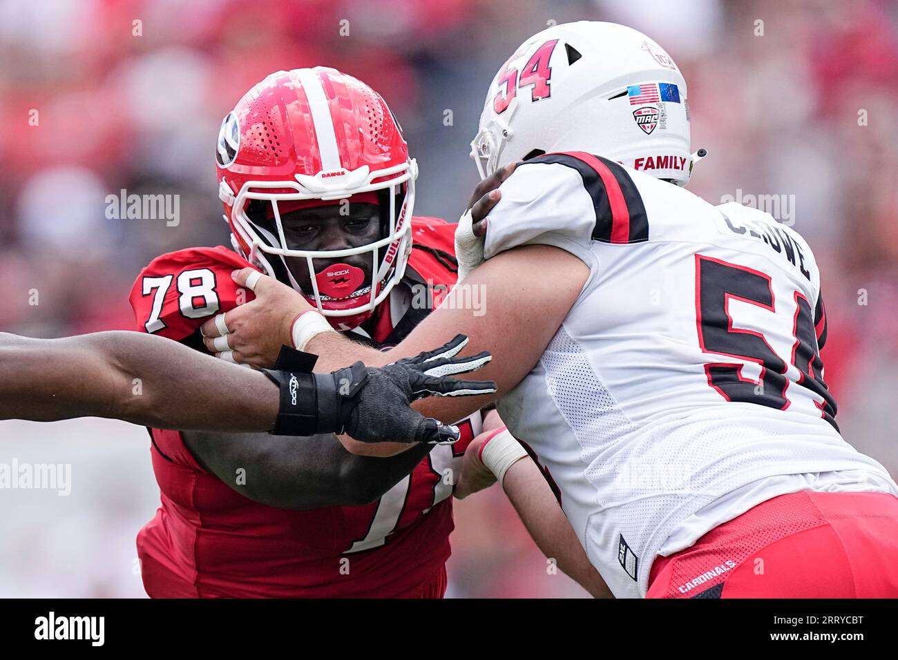 Georgia defensive lineman Nazir Stackhouse (78) woorks against Ball ...