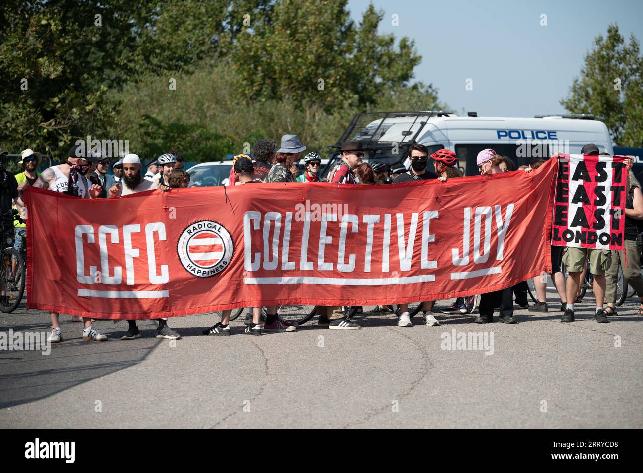 London, UK. 9 September, 2023. Anti-war activists protest and blockade ...