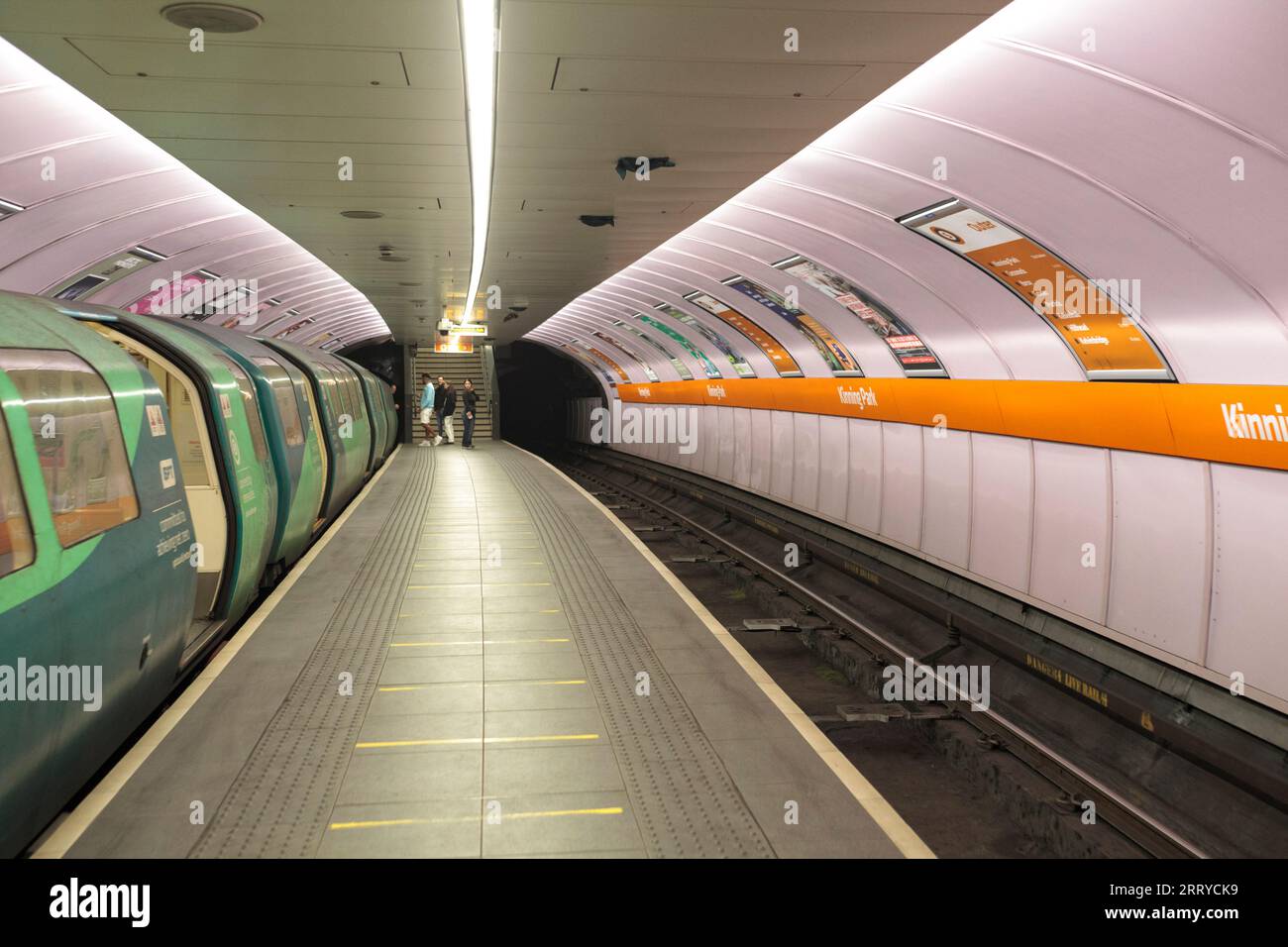 Kinning Park station on the SPT Glasgow subway showing the narrow ...