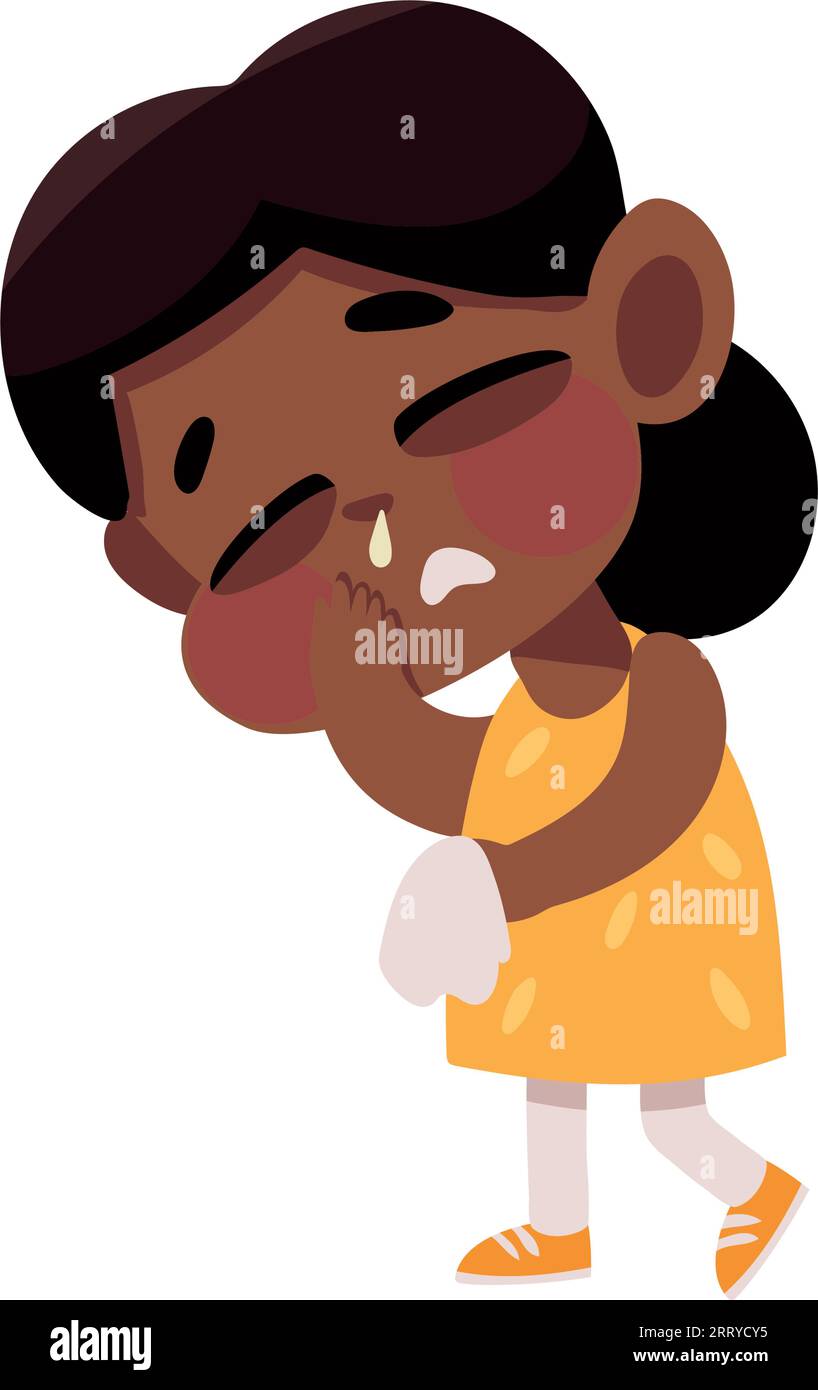 kid sick with tissue Stock Vector Image & Art - Alamy