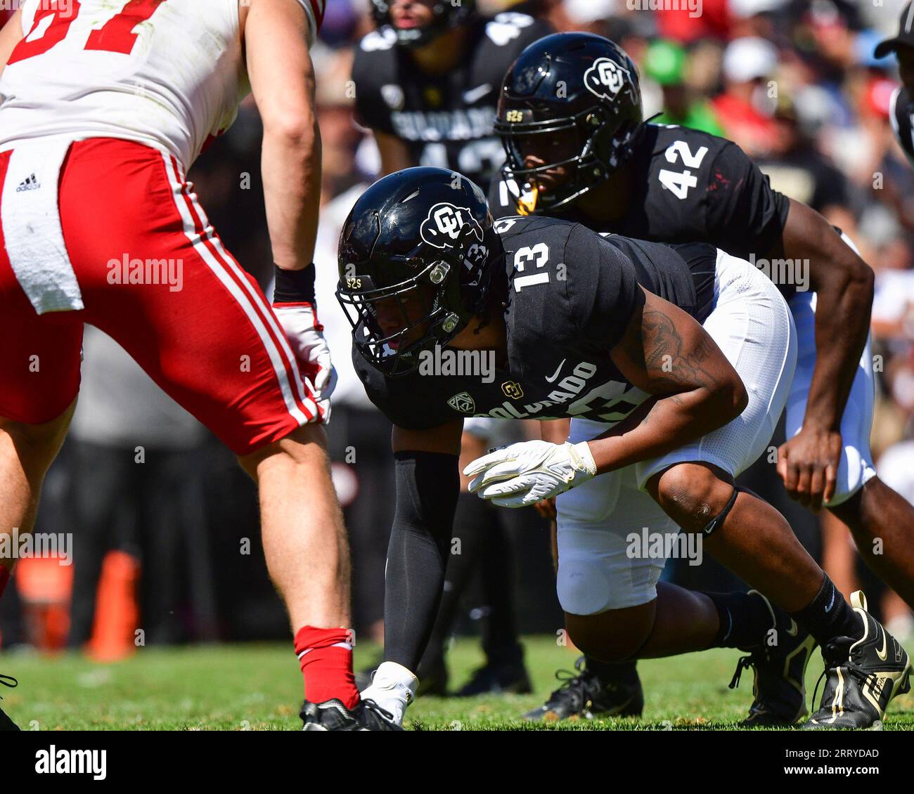 Boulder, CO, USA. 09th Sep, 2023. Colorado Buffaloes defensive end Sav ...