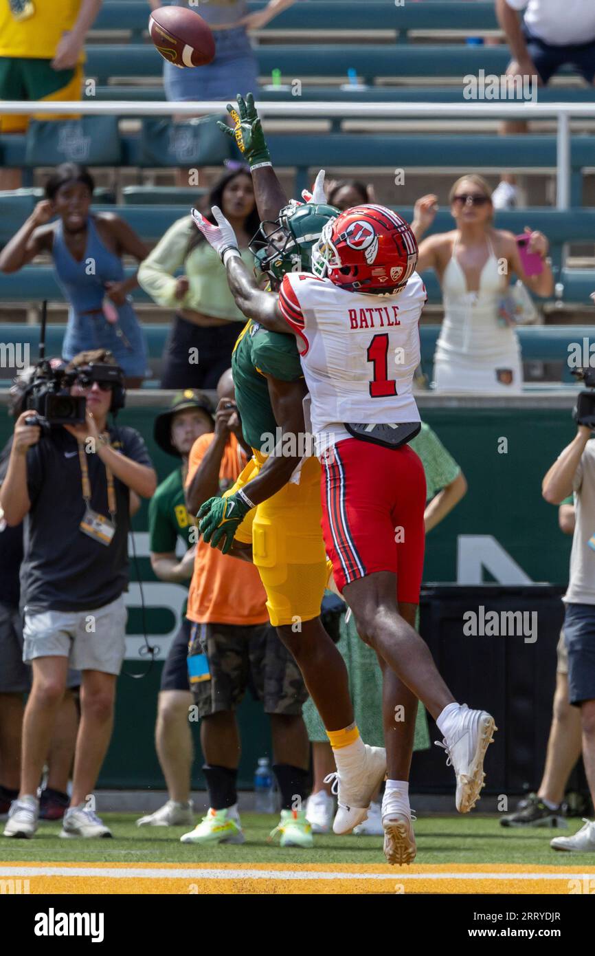 WACO, TX - SEPTEMBER 09: Utah Utes cornerback Miles Battle (1) breaks ...