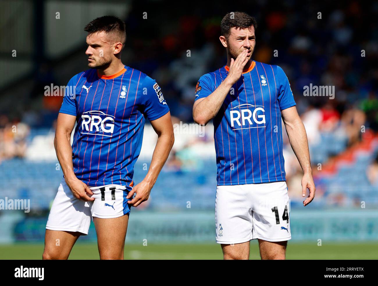 Oldham on Saturday 9th September 2023. Dan Ward of Oldham Athletic ...