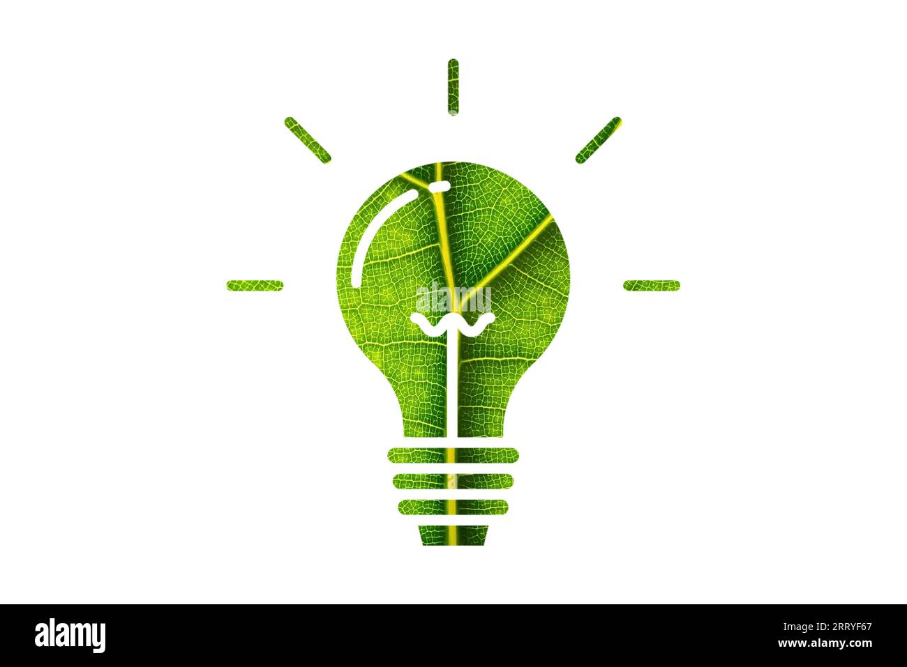Creative thinking ideas and innovation concept. Green, cloud and leaf ...