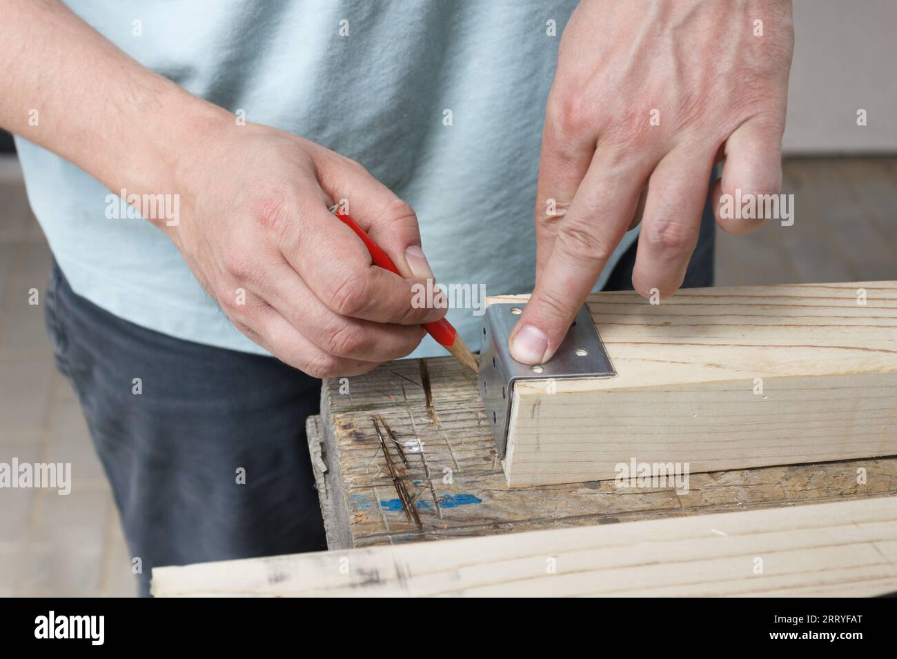 Close up hands carpenter hi-res stock photography and images - Alamy