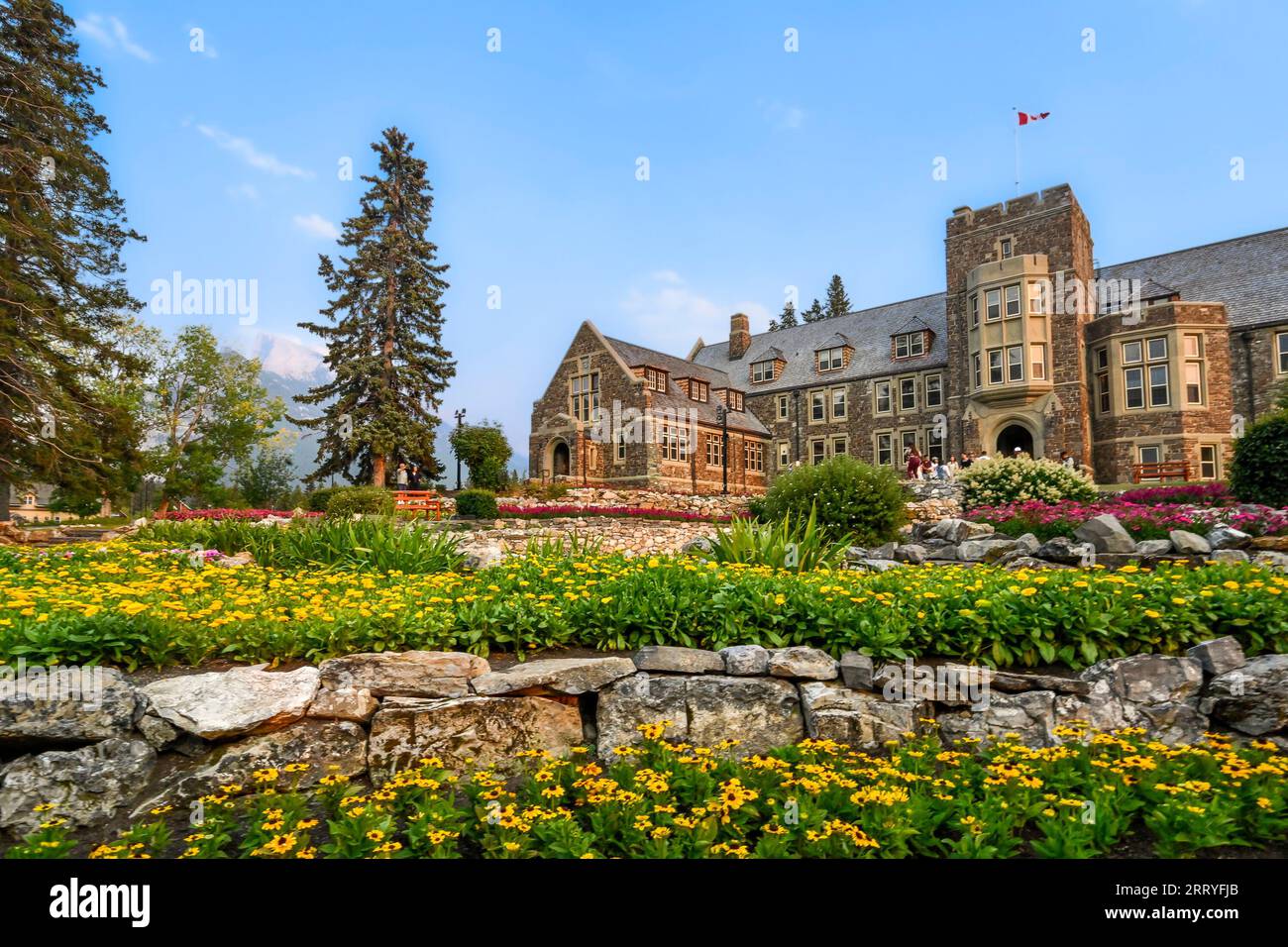 Park headquarters, Cascades Of Time Gardens, Banff National Park, Banff ...
