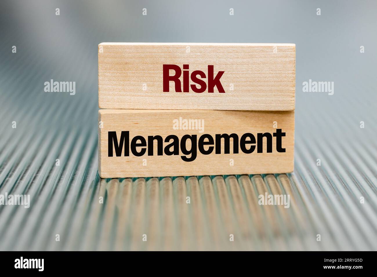Risk management text on wooden blocks Business concept, financial ...