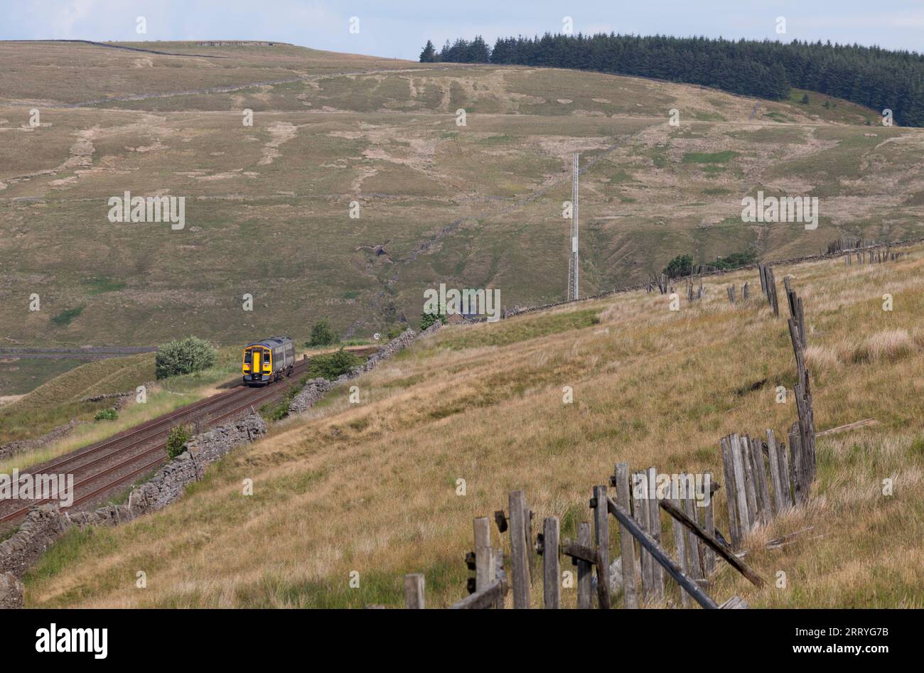 Northern Rail class 158 diesel multiple unit train in Dentdale, Cumbria ...