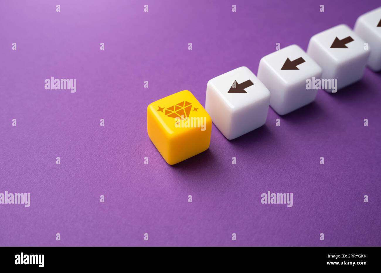 Striving for the ideal. Reach the goal and get the prize Stock Photo ...