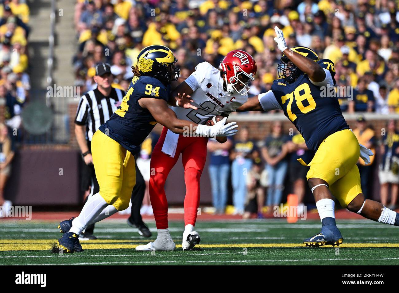 ANN ARBOR, MI - SEPTEMBER 09: UNLV Rebels quarterback Doug Brumfield (2 ...