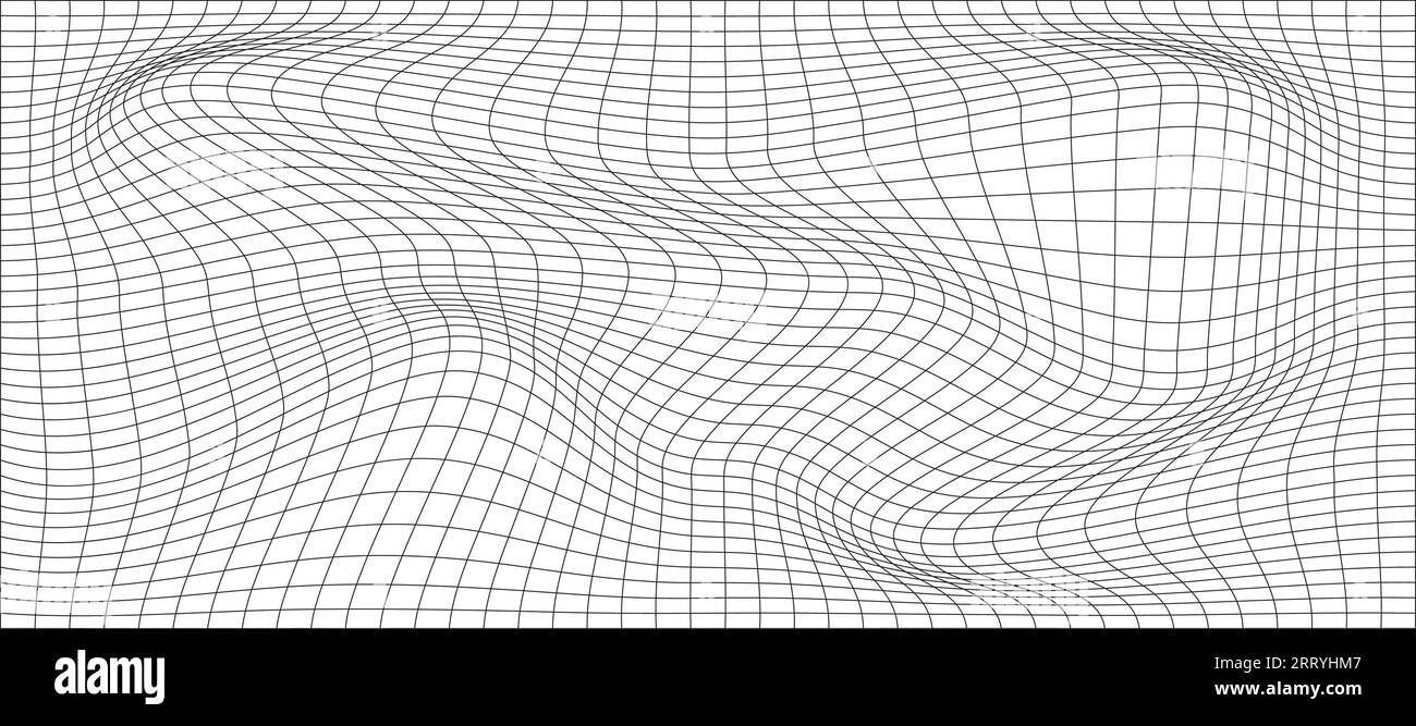 Abstract distorted wireframe wave curve hi-res stock photography and ...