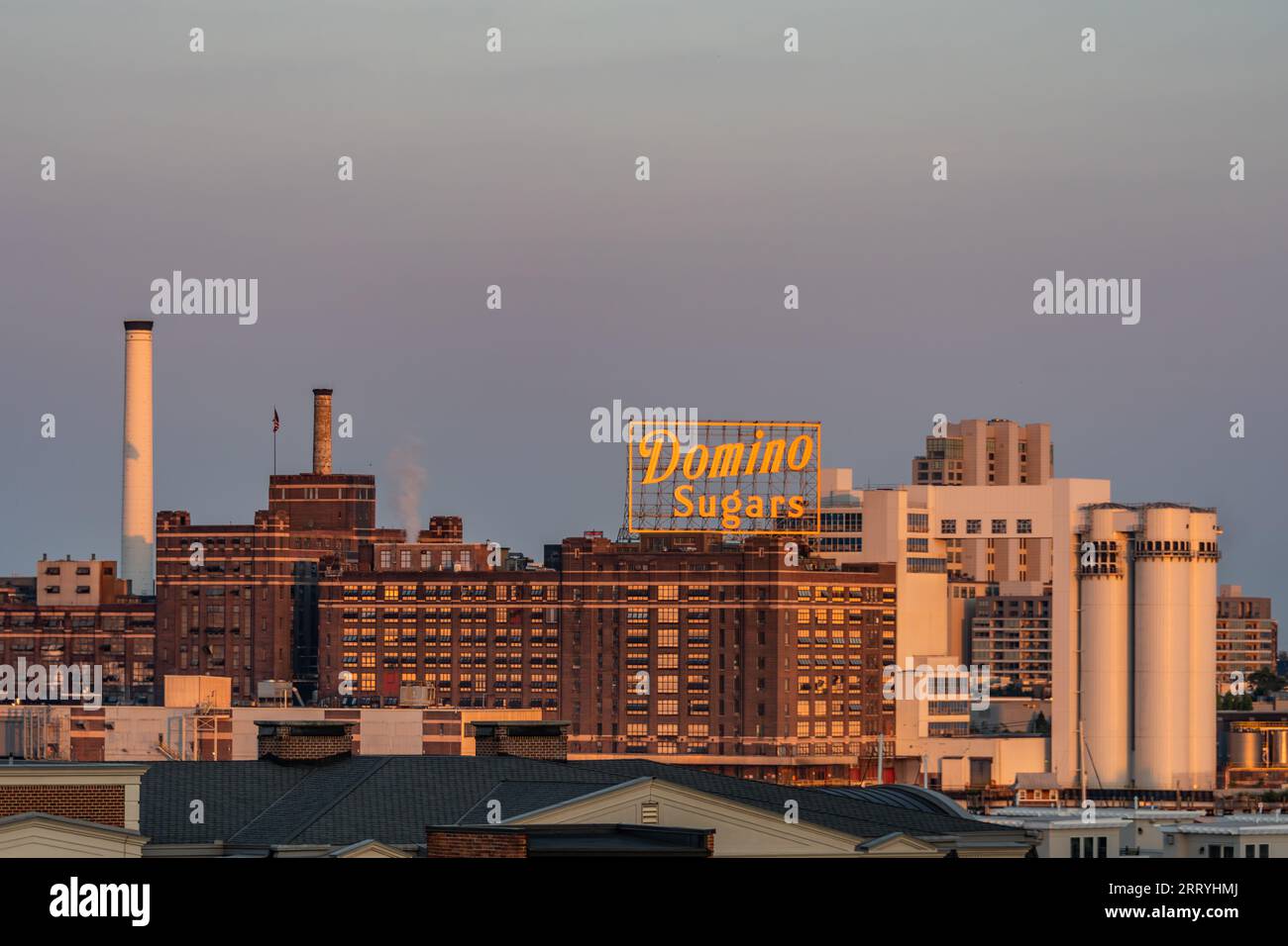 Domino Sugar Plant from Federal Hill on a Hot Summer Evening, Baltimore ...