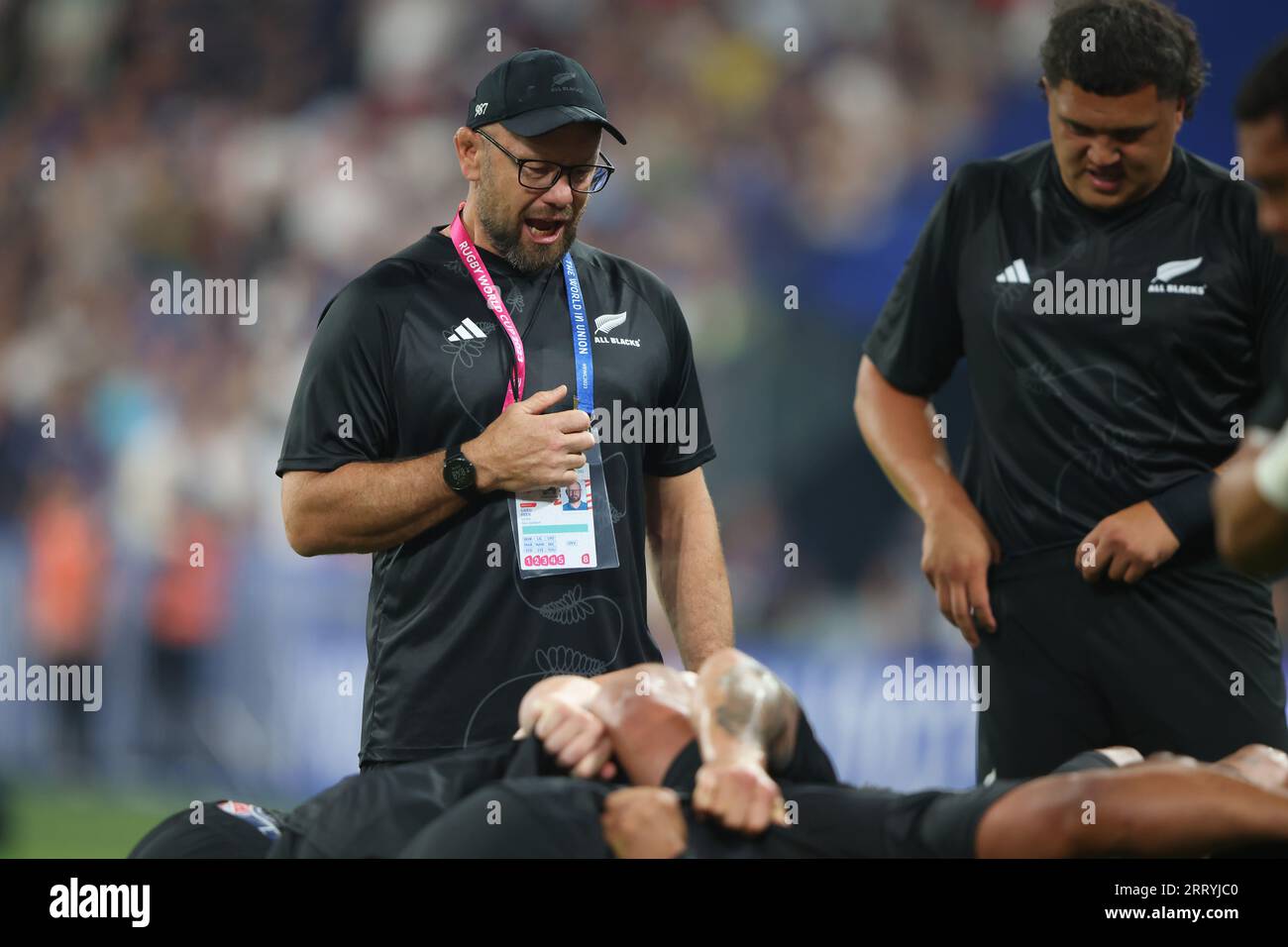 Paris, France. 9th Sep, 2023. Scrum Coach Greg Feek of New Zealand ...