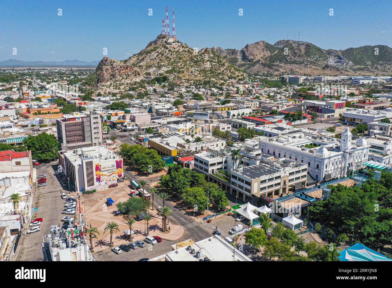 HERMOSILLO, MEXICO - SEPTEMBER 9: Aerial view of the city Hermosillo in ...