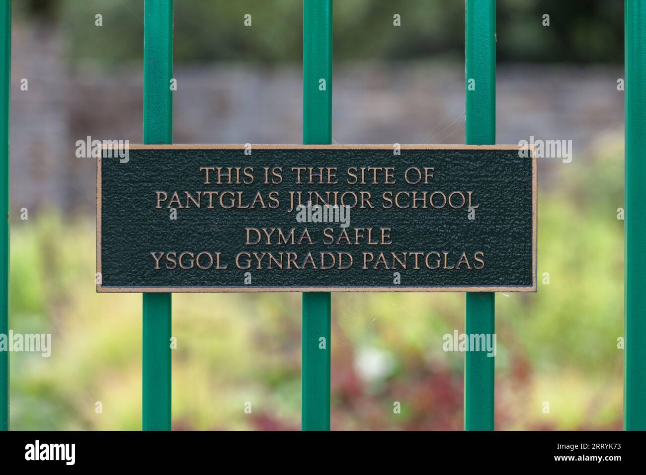 Pantglas junior school memorial garden hi-res stock photography and ...
