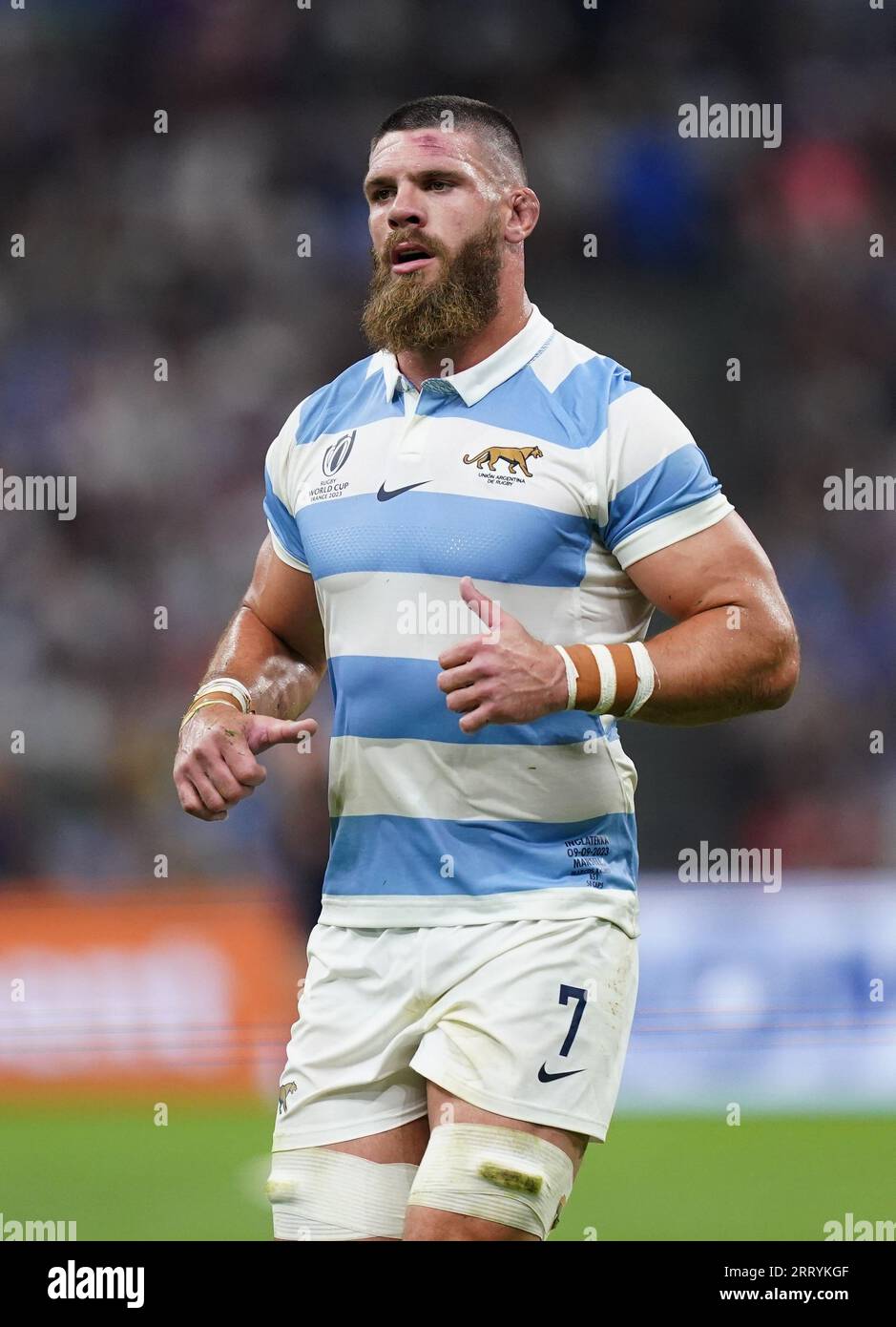 Argentina's Marcos Kremer during the 2023 Rugby World Cup Pool D match ...