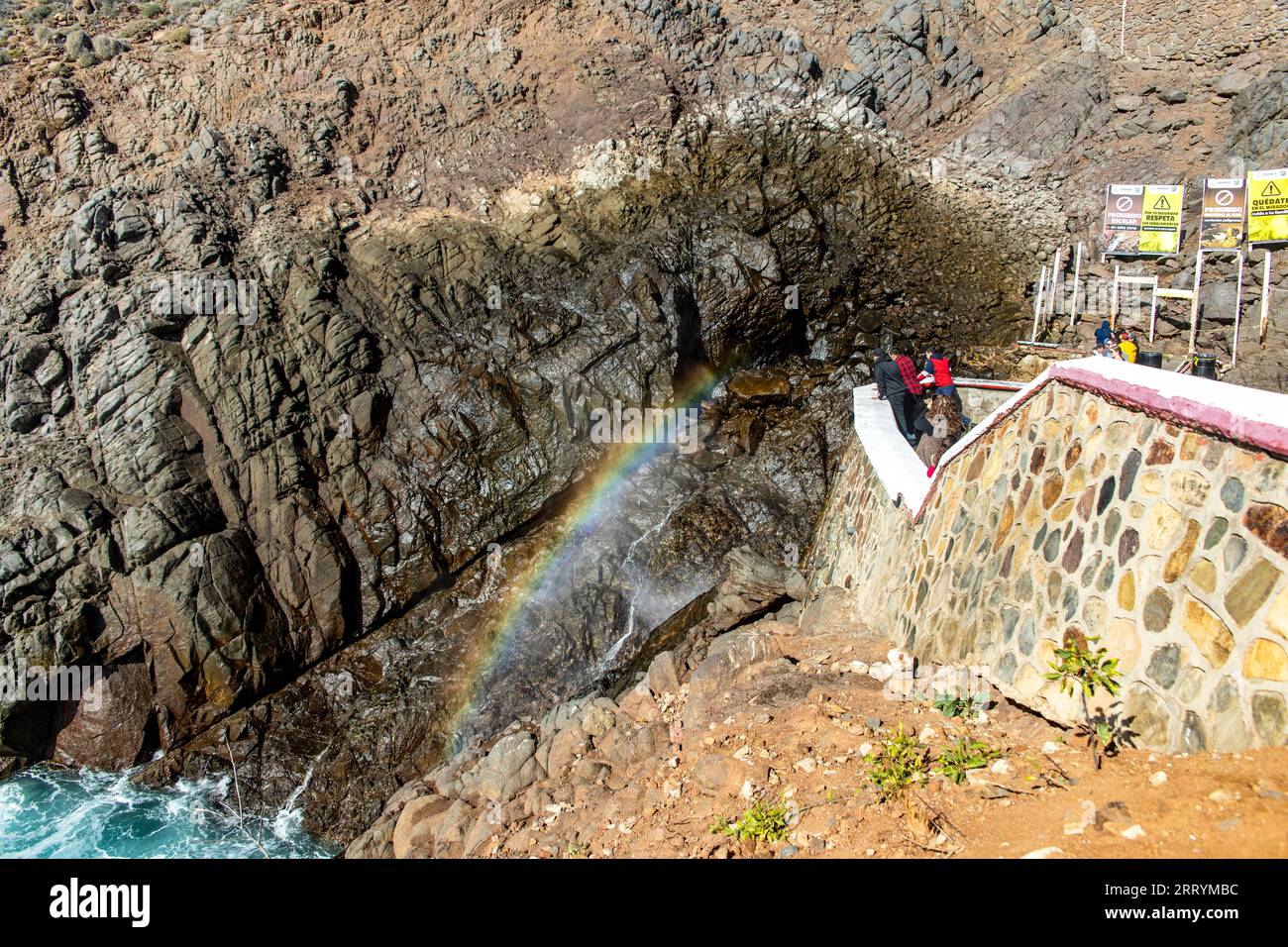 Photograph of the Bufadora which is a marine geyser in Ensenada in the ...