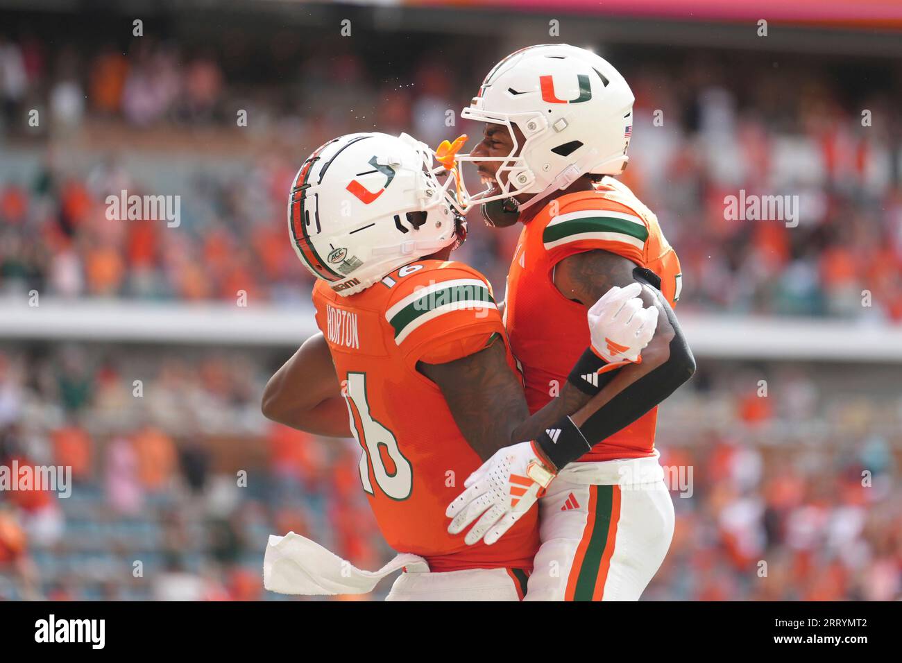 MIAMI GARDENS, FL - SEPTEMBER 09: Miami Hurricanes wide receiver Isaiah ...