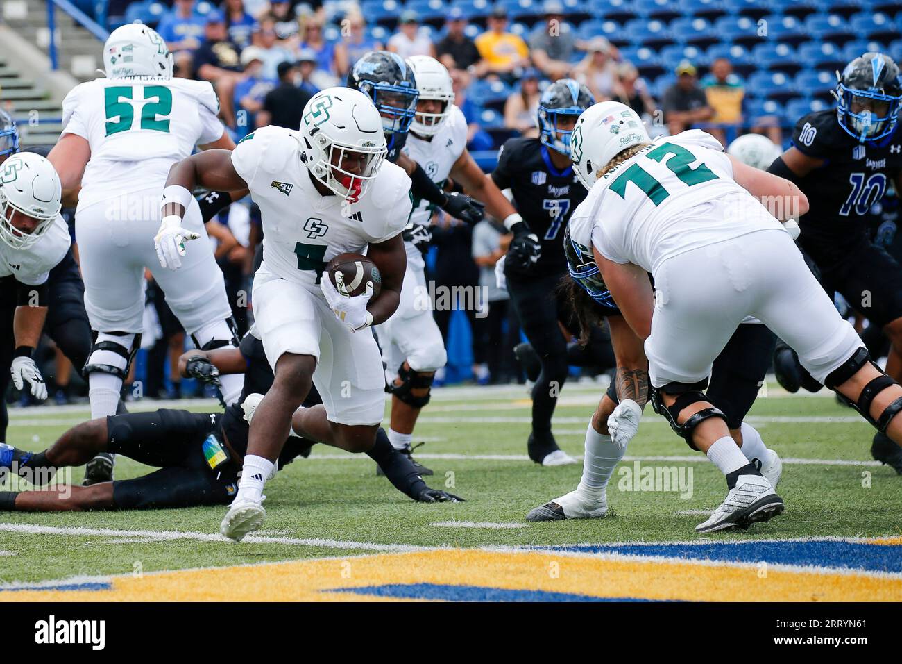 SAN JOSE, CA - SEPTEMBER 09: Cal Poly Mustangs RB Mark Biggins (4 ...